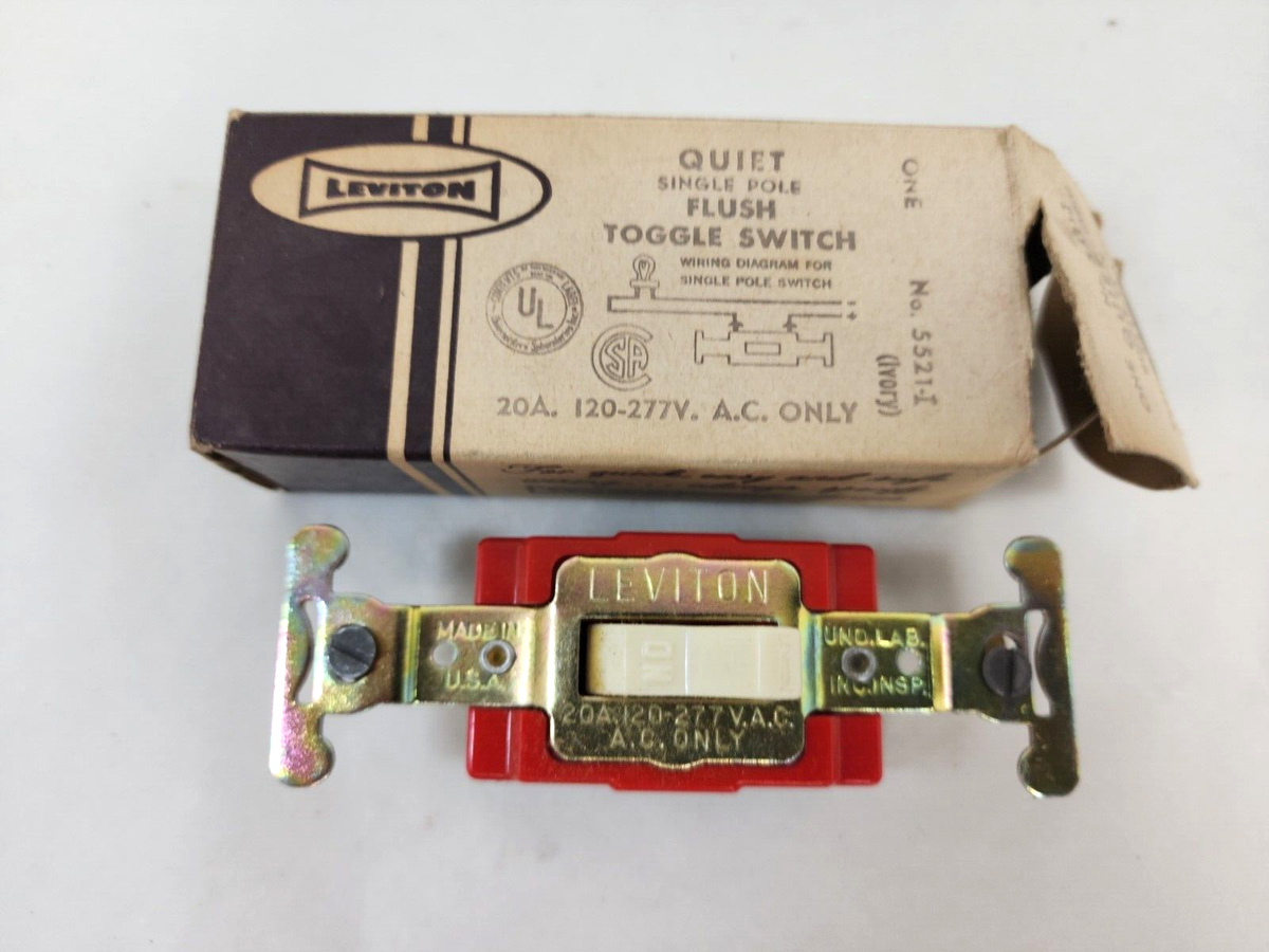 Old Leviton Single Pole Two Switch Button