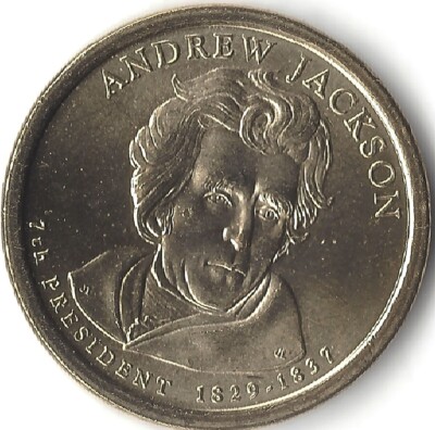 2008-D, Andrew Jackson, PRESIDENTIAL $1 , (U.S. COIN, MONEY ...