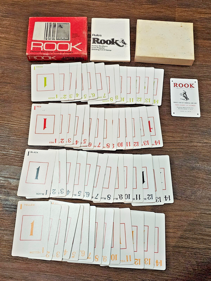Vintage 1972 Red Edition Rook Card Game by Parker Brothers 100% ...