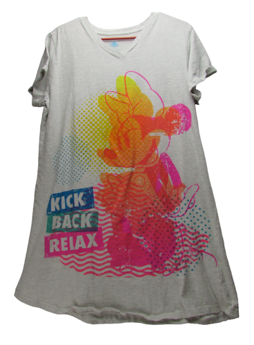 Disney Minnie Mouse Nightshirt Women’s M/L Kick Back & Relax Sleep ...