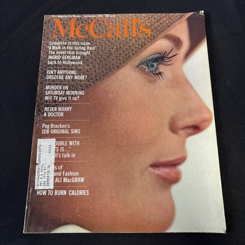 McCall's Magazine September 1969 Ingrid Bergman Fashion Ali McGraw | eBay