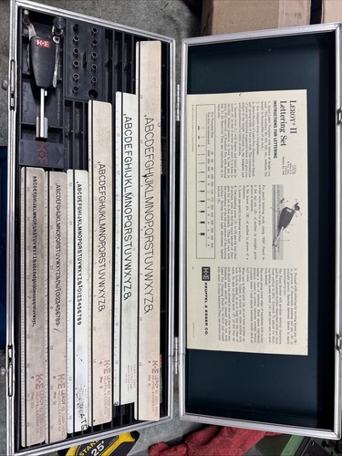 Vintage Leroy Keuffel & Esser K&E Drafting Lettering Set | eBay