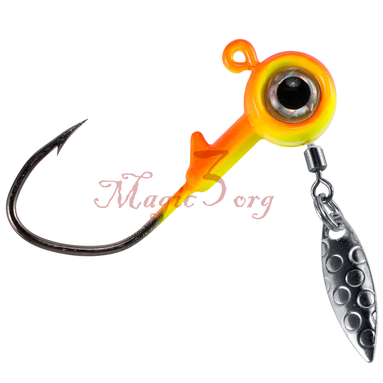 10pcs Underspin Jig Heads Lead Fishing Hooks Spinner Blade Bass Trout ...