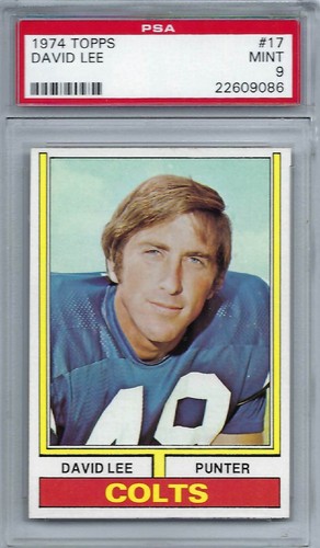 1974 TOPPS # 17 DAVID LEE (ROOKIE) BALTIMORE COLTS (RARE) PSA 9 MINT | eBay