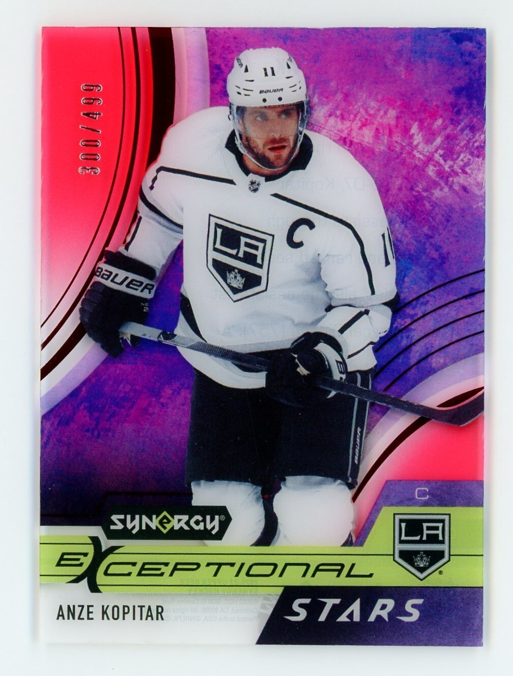 Anze Kopitar 2021-22 Upper Deck Synergy Exceptional Stars Red #ES-AK 300/499 | eBay