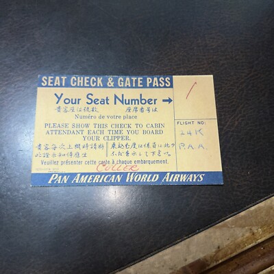 Vntg Foreign Travel Airline Pc Pan American World Airways | eBay
