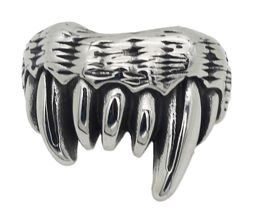 Men's Fang Vampire Ring Stainless Steel 217 | eBay