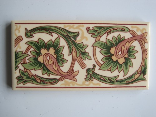 6" x 3" MINTON HOLLINS PERSIA PSB1 CYRUS BORDER TILE | eBay