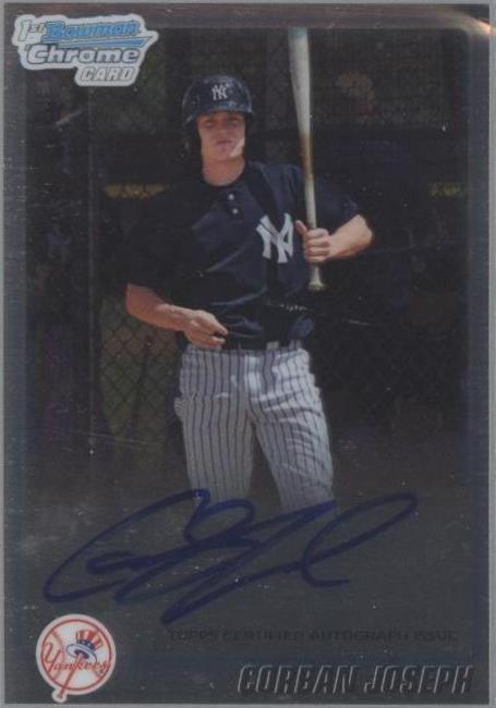 2010 Bowman Chrome - Prospects Corban Joseph #BCP216 Autographs (AU, RC ...