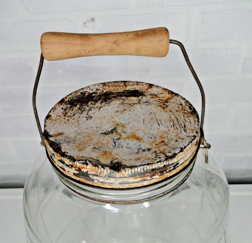 Vintage Duraglas Pickle Jar With Metal Lid & Handle Clear Glass I 63 | eBay