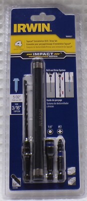 Irwin 4 Pieces Tapcon Installation Drill/Drive Set 1888627 | eBay