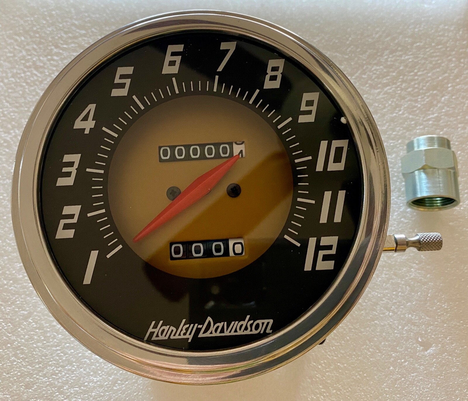 Harley Panhead Servicar Speedometer 2:1 Ratio 53-55 67004-53 Logo w ...