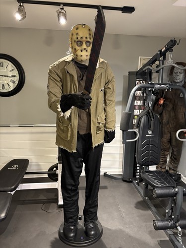 Spirit Halloween Gemmy Jason Voorhees Animatronic Prop Lifesize Friday ...