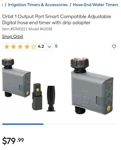 ORBIT B-HYVE SMART HOSE FAUCET IRRIGATION CONTROLLER/Wi-Fi with TIMER ...