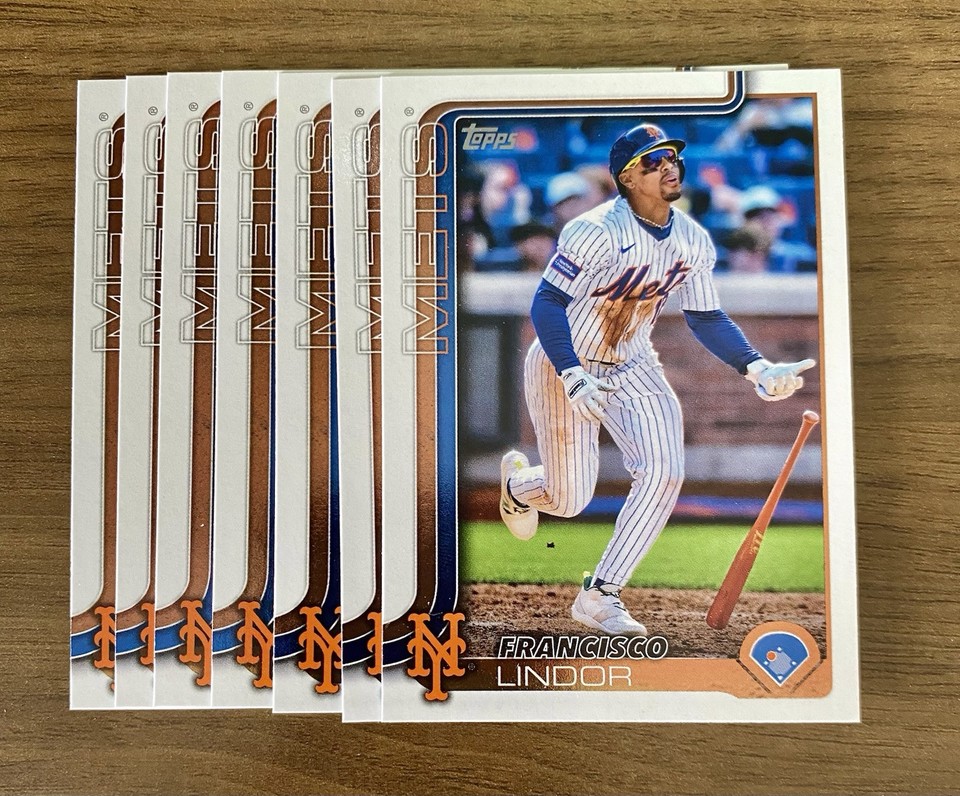 2025 Topps Series 1 Lot (7) cards #350 Francisco Lindor, New York Mets ...