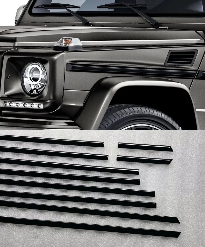 G63 Side Moldings Trims Black Body W463 Mercedes G Class G550 G65 Panel ...