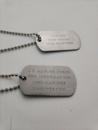 2 New Advertising Marines Recruiting Dog Tags The Few The Proud The ...