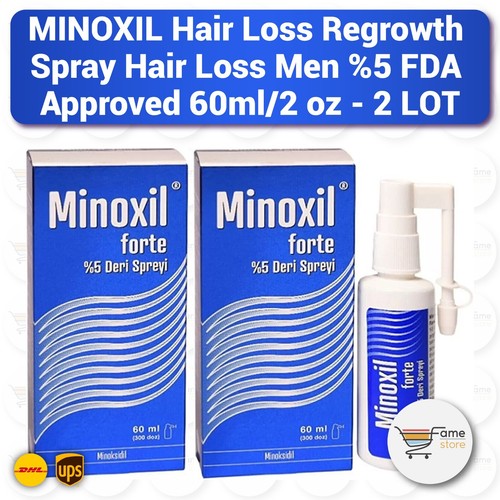 MINOXIL Forte Anti Hair Loss Scalp Spray (FDA Approved) 2×60ml | eBay