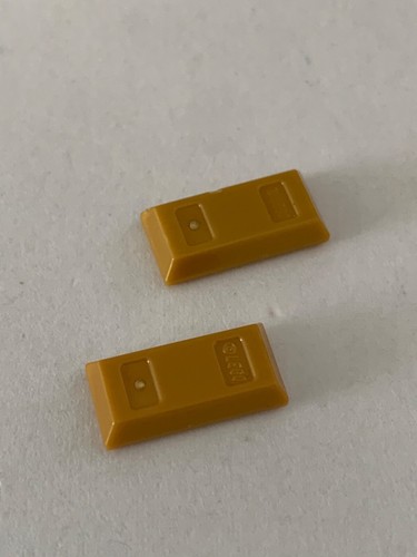 LEGO parts 99563 (2pcs) Minifigure, Utensil Ingot Bar Gold | eBay