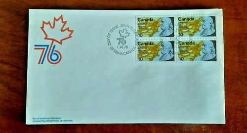 Canada 1976 FDC #691 Bloc of 4 10c United State Bicentennial single | eBay