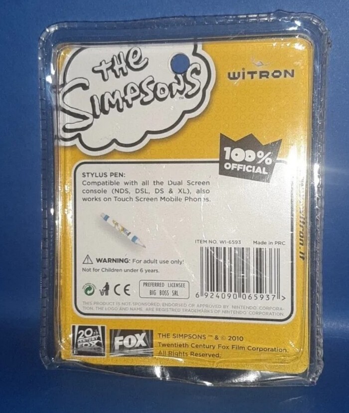 Nintendo DS Stylus Pen The Simpsons Gadget Birthday Gift Figure Toy Top ...