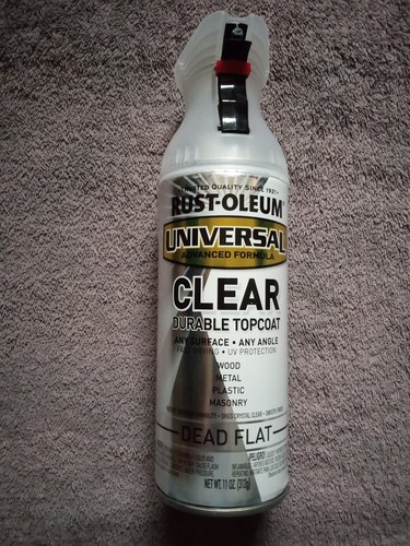 12oz Rust-Oleum 302151 Dead Flat Clear Universal All Surface Spray ...