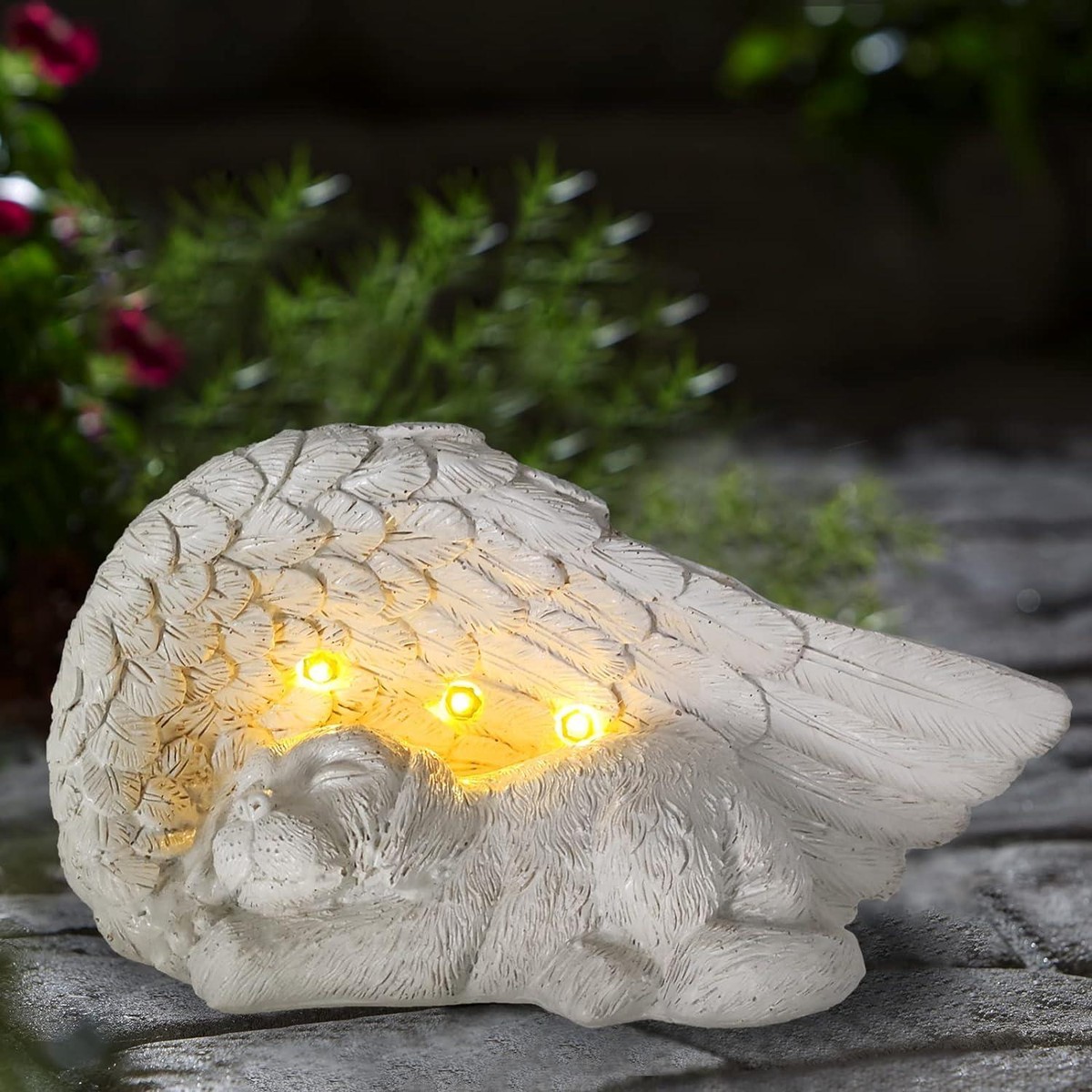 Solar Pet Markers Personalised Solar Christmas Robin Memorial Light