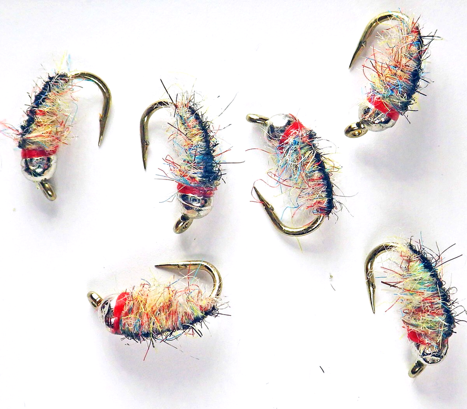 Sow Bug Scud Rainbow Silver Tungsten Nymphs - Premium Trout Fly Fishing ...