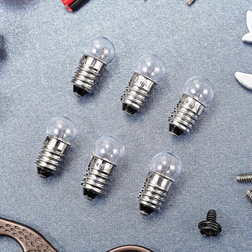 Honoson 20 Pieces Miniature Screw Tiny Light Bulbs Replacement E10 ...