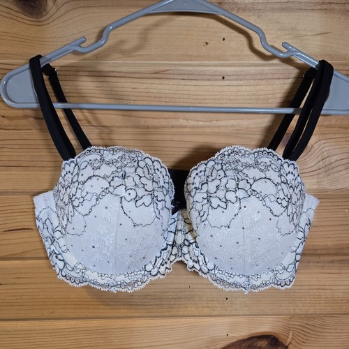 Victoria's Secret Dream Angels Multi-Way Bra Cream Lace Rhinestones 36C ...
