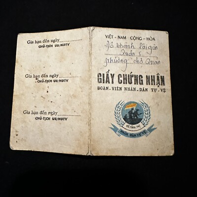 Vietnam War Original ARVN ID Identification Card Tieu Doan | eBay