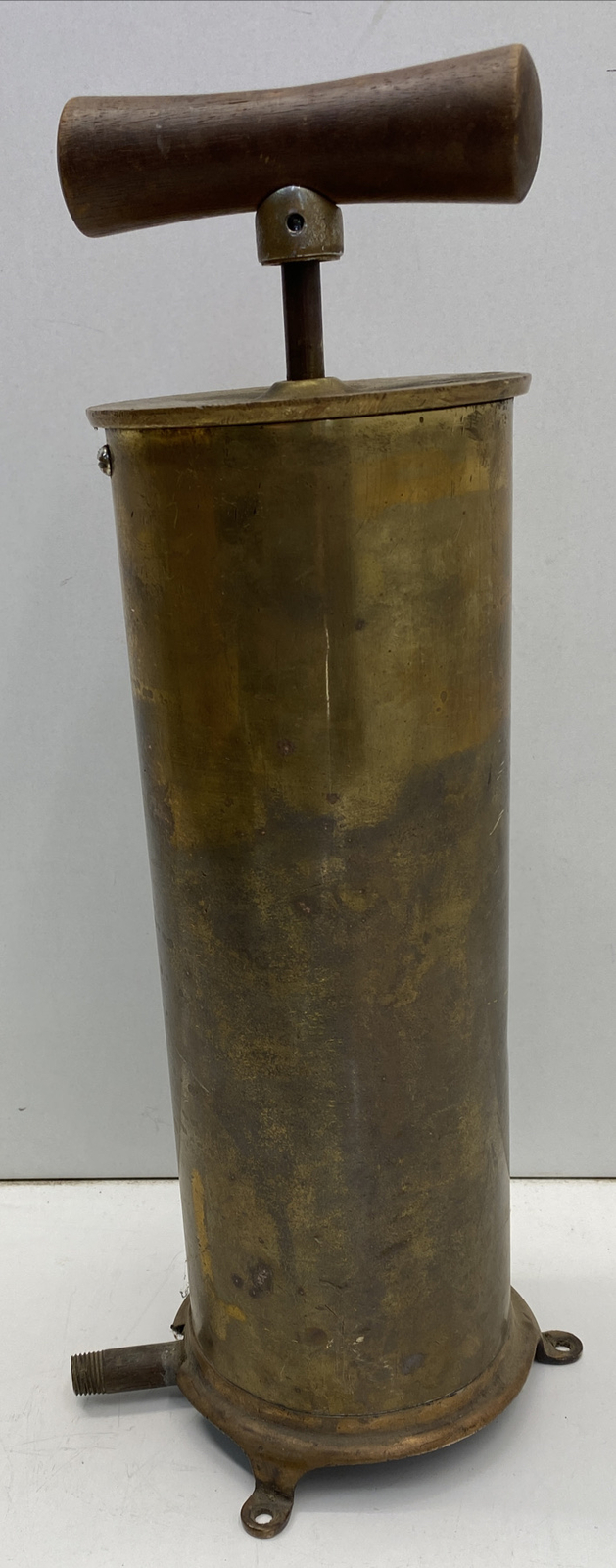 ANTIQUE STEAM WHISTLE HAND OPERATED PUMP BRASS cylinder H-11" x W-4" | eBay