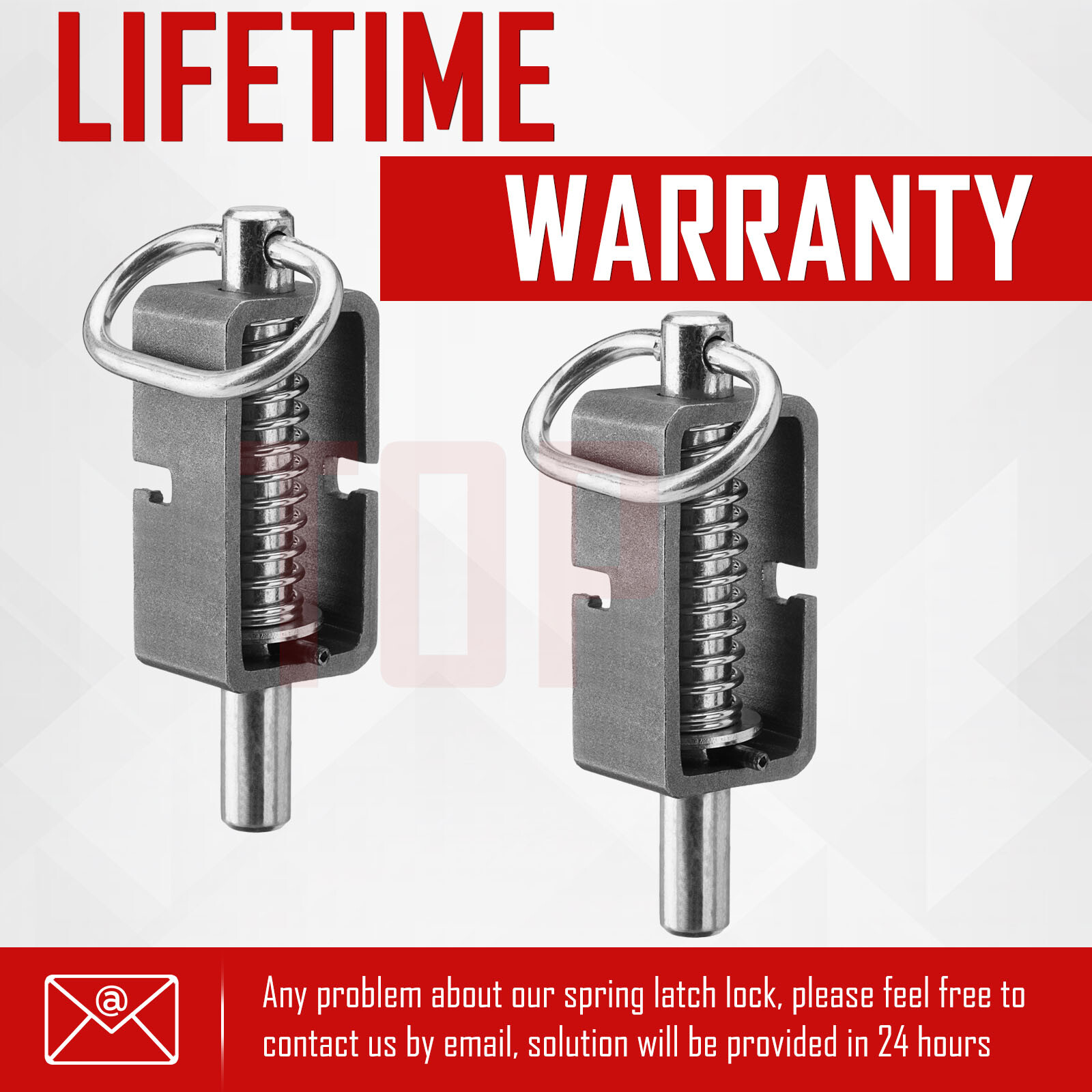 2PCS Utility Steel Spring Trailer Gate Loaded Weld-On Spring Latch Lock ...