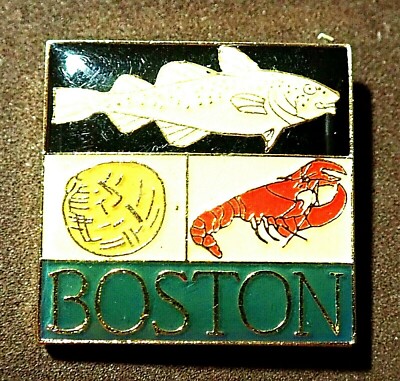 BOSTON .... RARE VINTAGE OFFICIAL PIN BADGE ^ ICONS | eBay