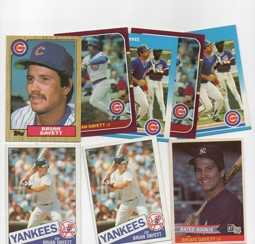 BRIAN DAYETT CHICAGO CUBS 1984-87 TOPPS DONRUSS 8X VINTAGE ROOKIE LOT ...