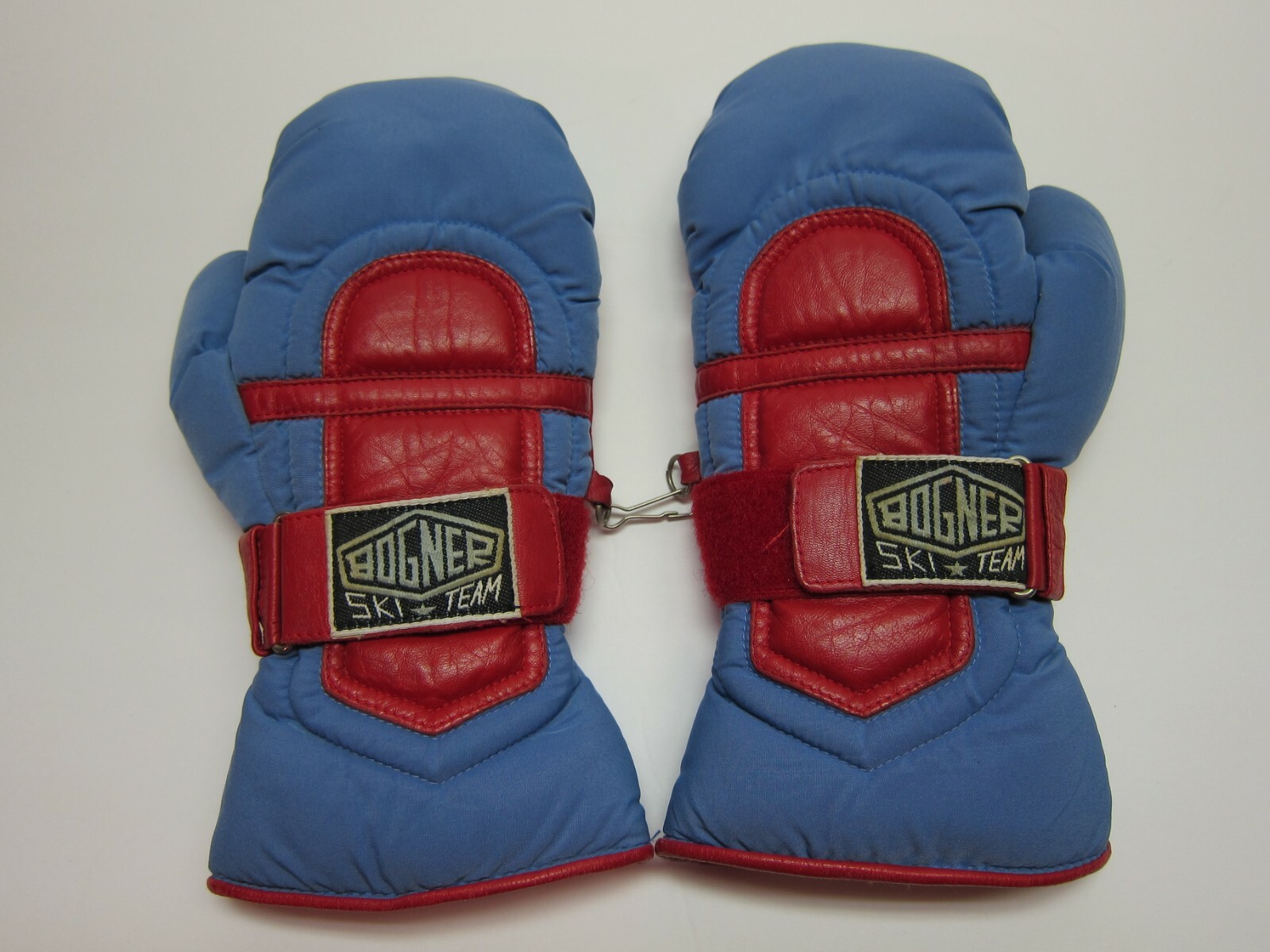 BOGNER * 7 * Ladies Periwinkle Blue Red Mittens Glove… - Gem