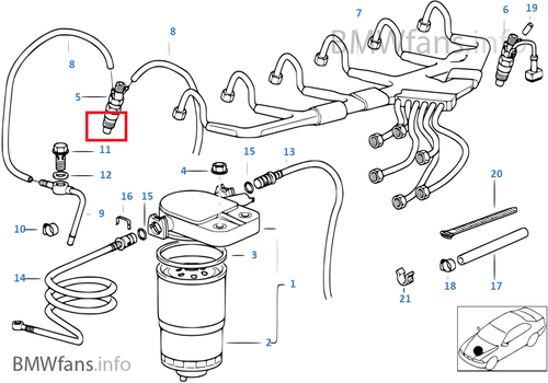 New BMW E36 E34 E39 525tds M51 E38 Diesel Fuel Injector 13512245810 ...