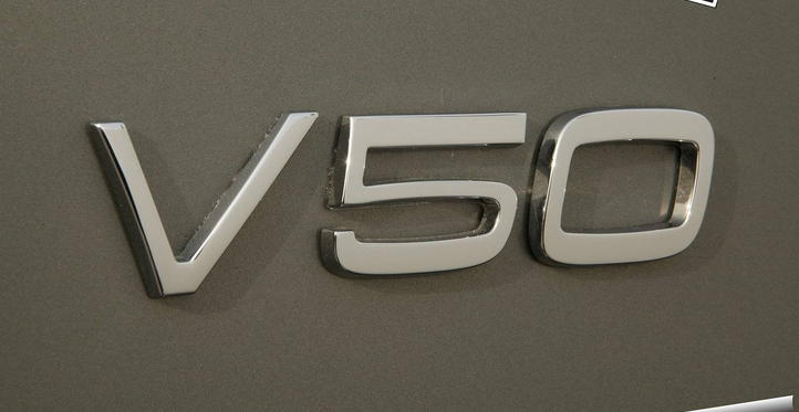 V50 For Volvo Rear Emblem Boot Trunk Sticker Badge Letter Bright Silver ...