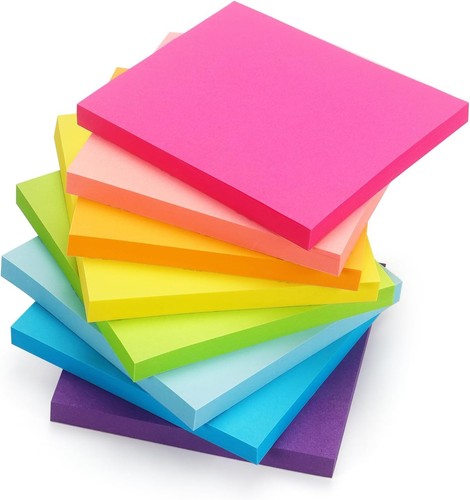 Early Buy Sticky Notes 8 Bright Color 8 Pads Medium, 8 60sheets | eBay