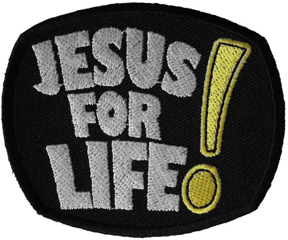 JESUS FOR LIFE Patch - 3x2.5 Inch - Christian Biker Patch | eBay