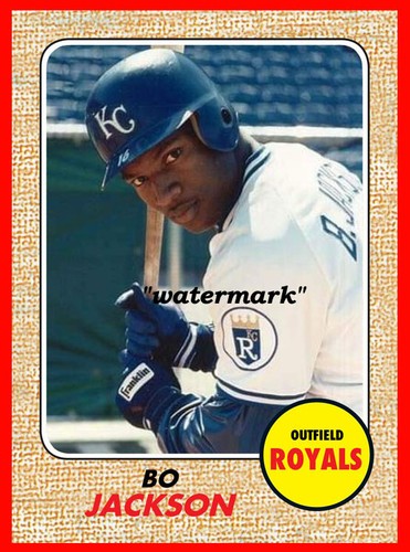 BO JACKSON Custom Made Baseball Art Card Kansas City Royals MINT | eBay