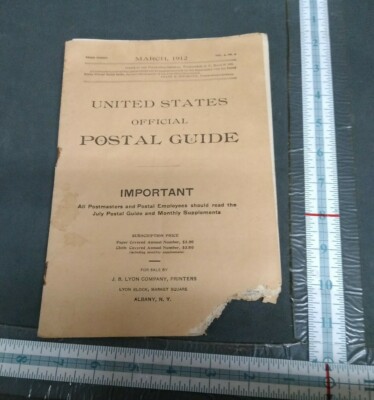 United States Official Postal Guide March 1912 | eBay