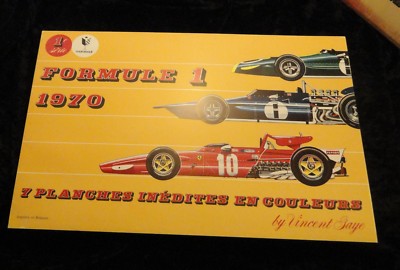 Formula 1 car art plates 1970 set 1 Ferrari Lotus Brabham March | eBay
