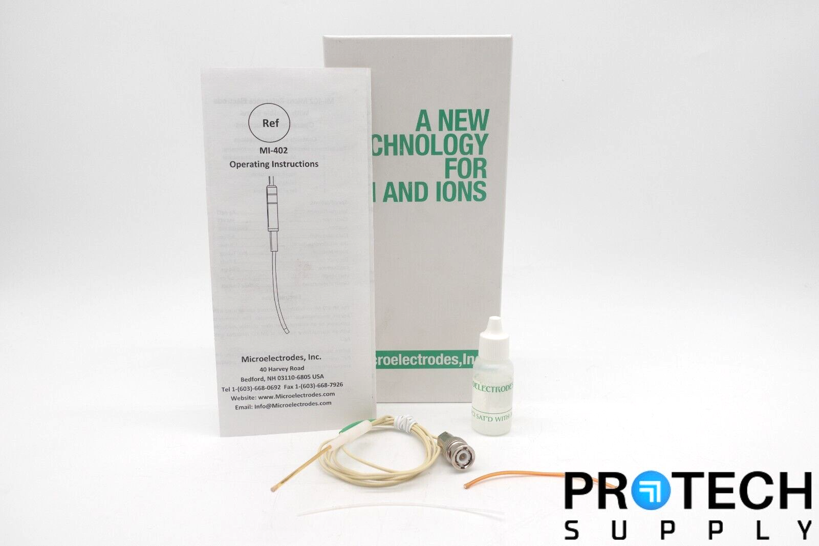 Microelectrodes MI-402 Flexible Reference Electrode w/ Fittings NEW ...