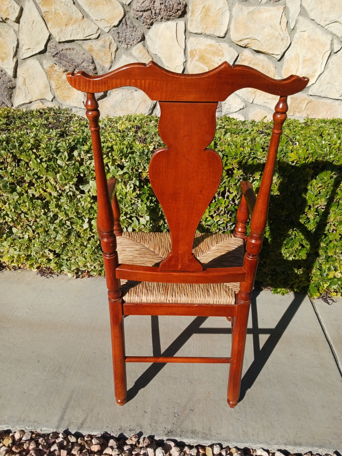 Antique Wood Fiddle Back Sitting Chair | eBay