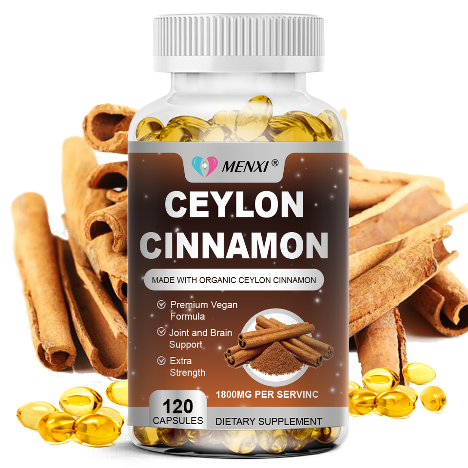 Organic 1800mg Ceylon Cinnamon Capsules Potency Blood Sugar Support ...