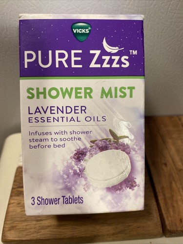 Vicks PURE ZZZs Shower Mist Tablets with Soothing Lavender Essential ...