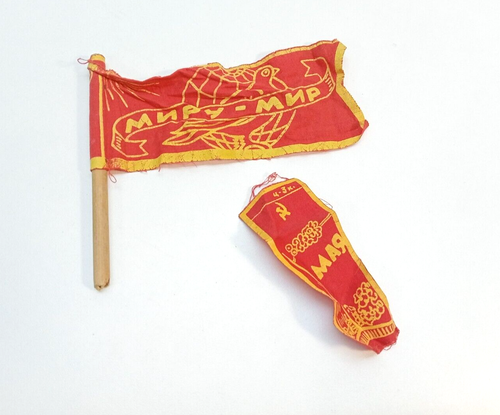 USSR Flags World Peace Dove Peace Labor May Soviet Vintage Decorative ...