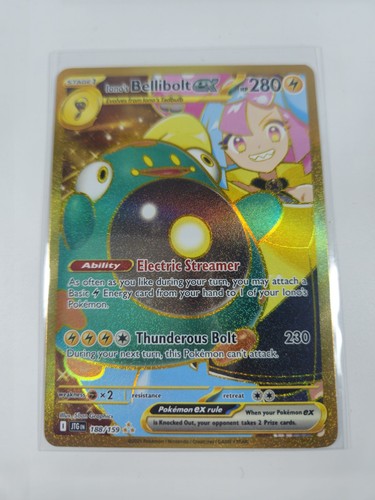 Pokemon Ionos Bellibolt EX 188/159 Journey Together Gold Hyper Rare NM ...
