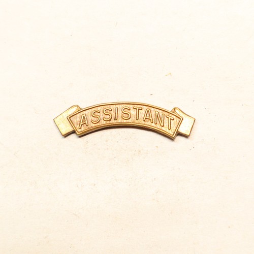 "ASSISTANT" RANK SCROLL ELEMENT Vintage Obsolete Badge Authentic ...